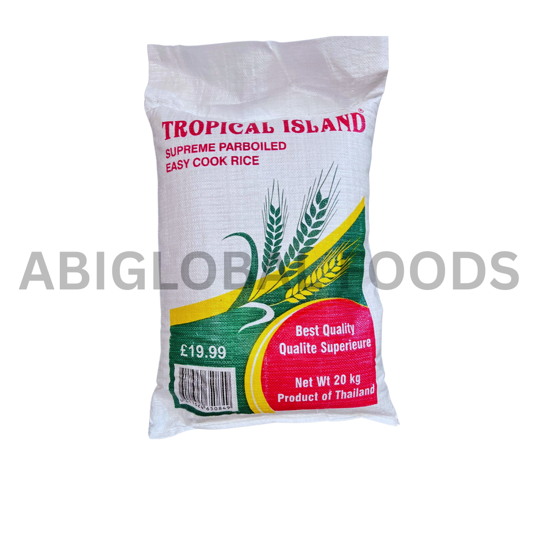 Tropical Island Supreme Parboiled Easy Cook Rice 20KG – ABIGLOBAL FOODS ONLINE LTD