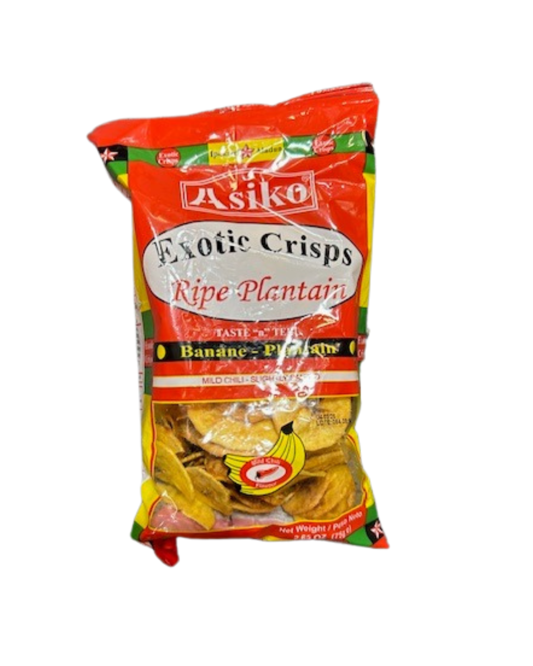 Asiko Exotic Plantain Chips Chilli 75g – ABIGLOBAL FOODS ONLINE LTD
